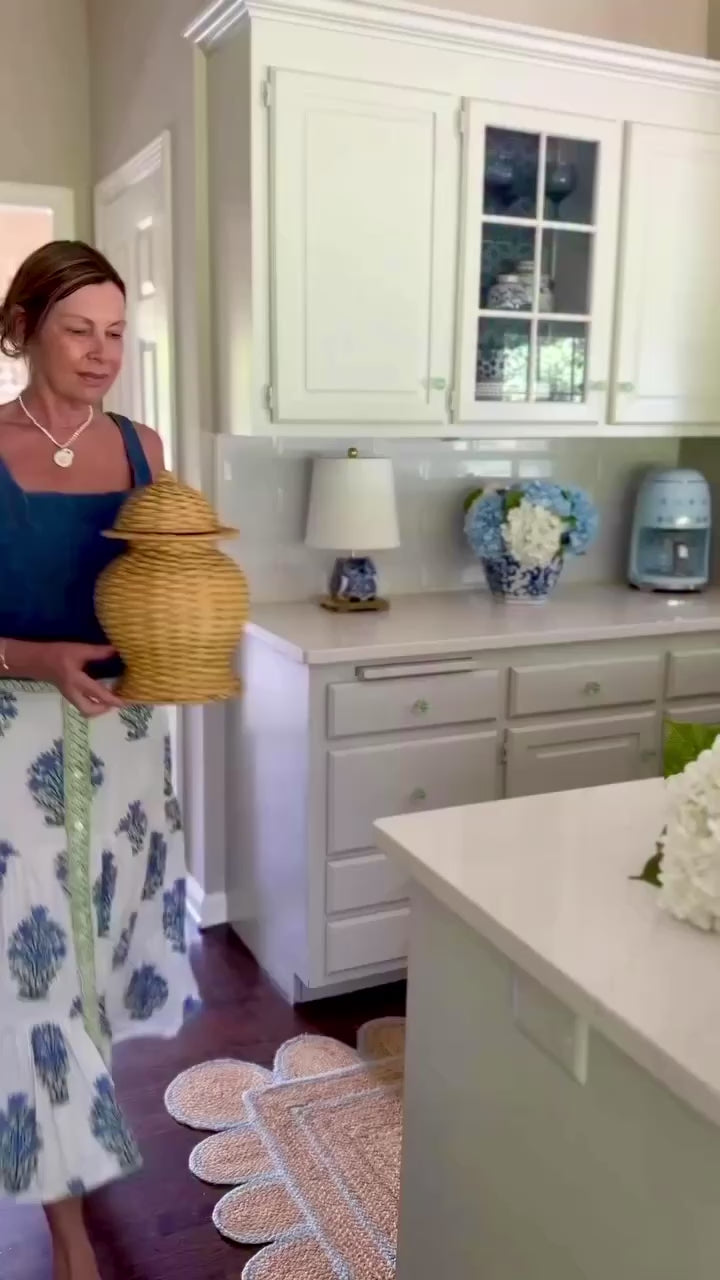 Wicker Temple Jar | Handwoven Chinoiserie Decor | Blend – Blend Indoor ...